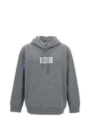 MAISON MARGIELA Logo Patch Cotton Hoodie - Gray