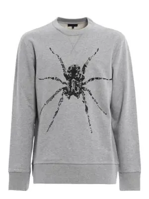 LANVIN Printed Round Neck Sweater - Gray