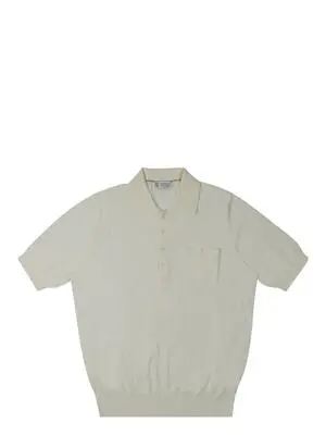 Brunello Cucinelli Short-sleeved Knit Polo Shirt - Gray