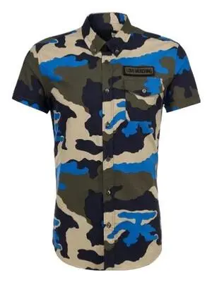 Moschino Lapel Short-sleeved Shirt - Black