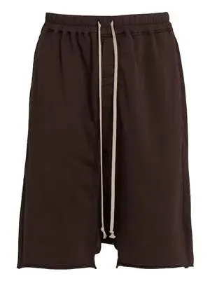 Rick Owens Pods Cotton Blend Drawstring Shorts - Black