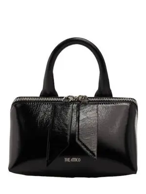 Attico Mini Friday Pleated Shoulder Bag - Black