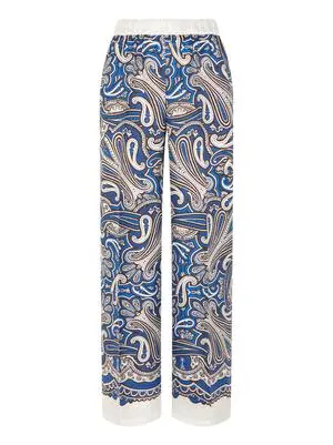 P.A.R.O.S.H P.A.R.O.S.H. Printed Silk Straight-Leg Pants