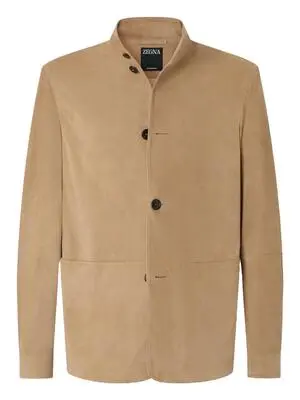 ZEGNA Zegna Stand Collar Button-Up Jacket