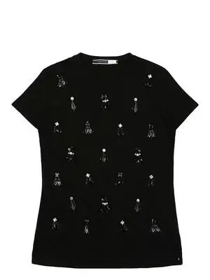 Sportmax Embellished Crewneck T-shirt - Black