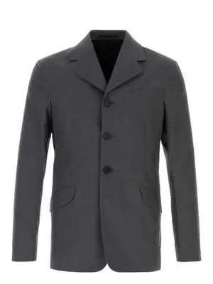 JIL SANDER 104 Tm Single-breasted Blazer - Graphite Color