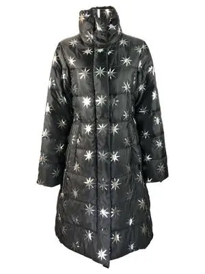 Moschino Star Print Puffer Coat - Black