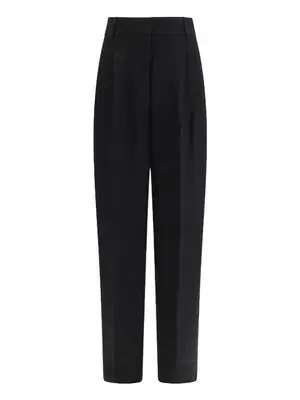 Max Mara Linen Tailored Trousers - Black