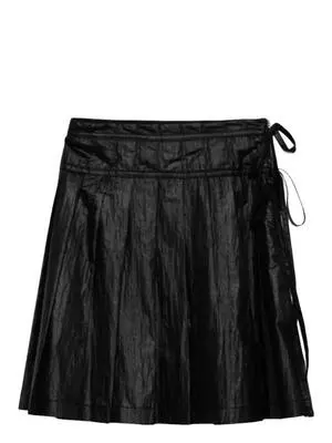 LOW CLASSIC Pleated Zipper Skirt - Black