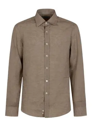 Canali Classic Long-sleeve Shirt - Gray