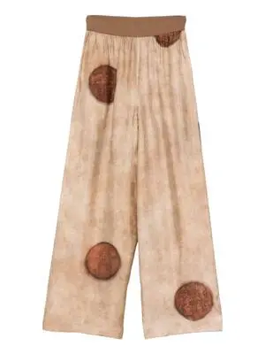 UMA WANG Polka Dot Print Trousers - Nude