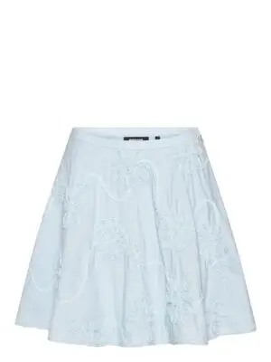 ROTATE BY BIRGER CHRISTENSEN Textured Floral Mini Skirt - Light Blue
