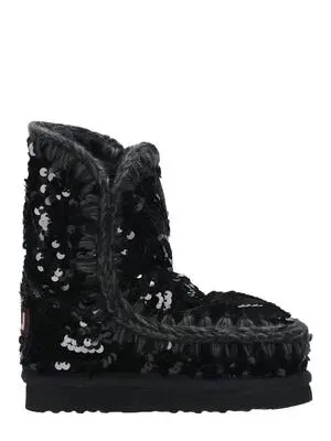 Mou Logo Short Boots - Black