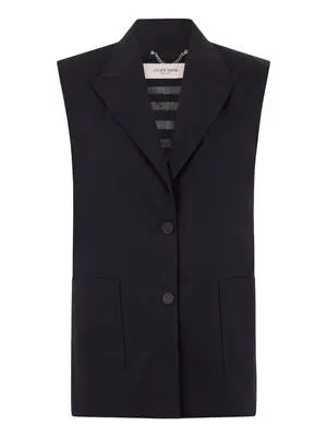 GOLDEN GOOSE Sleeveless Collared Blazer - Black