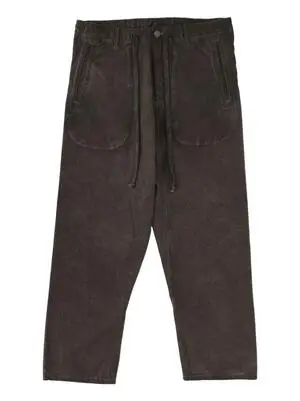 UMA WANG Drawstring Casual Pants - Black