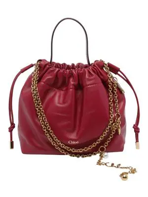 Chloé Chloe Mini Logo-Detail Shoulder Bag Red