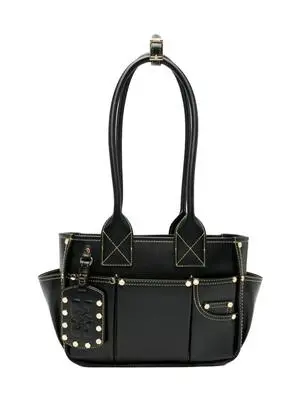 GANNI Posy Studded Shoulder Bag - Black