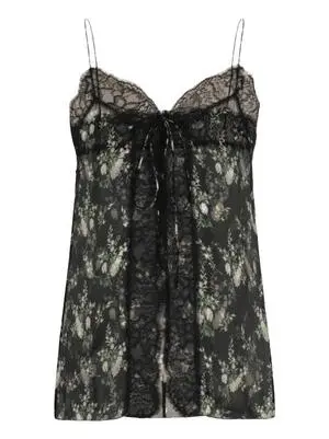Dolce & Gabbana Floral Lace Trim Camisole - Multi-color