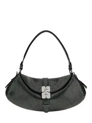 GANNI Ganni B-Kat Flap Shoulder Bag Black