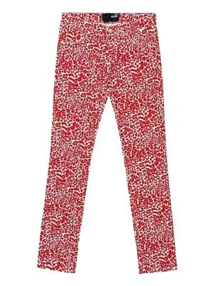 Moschino Leopard Print Jeans - Red