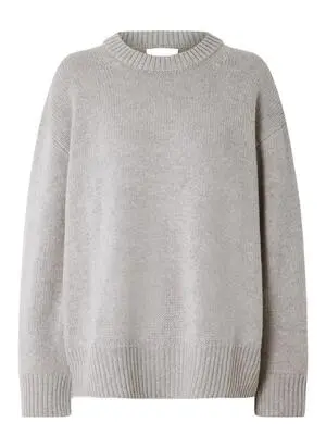 LISA YANG Renske Cashmere Crew Neck Sweater - Grey