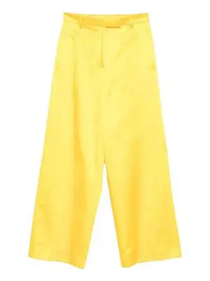 Dries Van Noten Belted High-waisted Wide-leg Trousers - Yellow