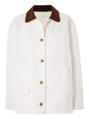 DÔEN DOEN Pascual Corduroy-Trimmed Cotton Jacket