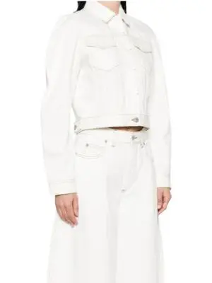 Jacquemus Ovalo De-nîmes" Denim Jacket - White
