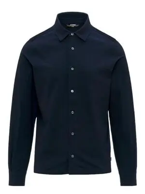 K-WAY Button-down Cotton Shirt - Blue