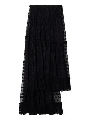 Dries Van Noten Sunia Embroidered Midi Skirt - Black