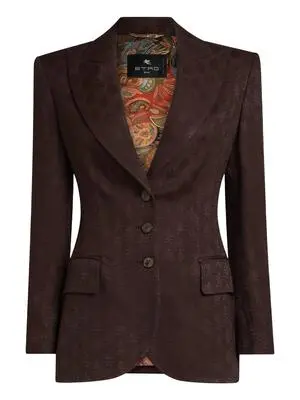 Etro Tailored Jacket With Flap Pockets - Black