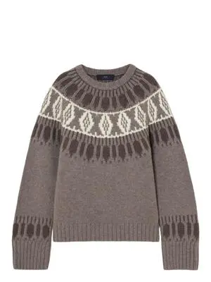 Arch4 Printed Crew Neck Sweater - Gray