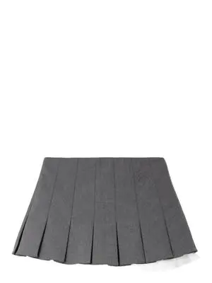 SHUSHU/TONG Layered Pleated Skirt - Grey