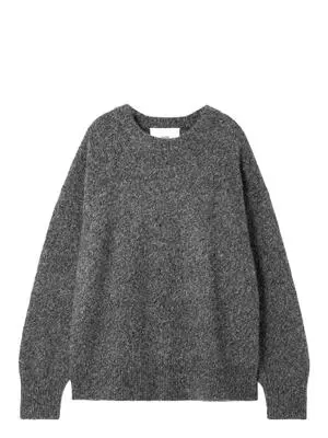 Arch4 Crew Neck Knitwear With Ribbed Cuffs And Hem - Black