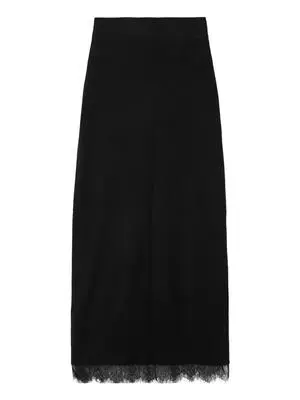 Arch4 Penelope Lace-trimmed Midi Skirt - Black