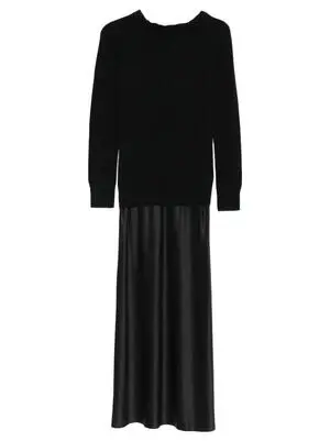 Christopher Esber Off-the-shoulder Long Sleeve Maxi Dress - Black