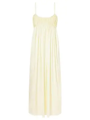 Tove Katrine Satin Midi Dress - Yellow