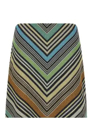 MISSONI Missoni Chevron Lamé Mini Skirt
