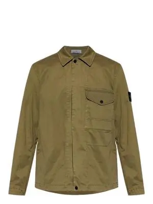 Stone Island Buttoned Cotton Shirt - Green