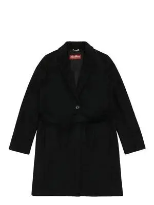 Max Mara Belted Lapel Coat - Black