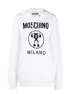 Moschino Print Hoodie - White