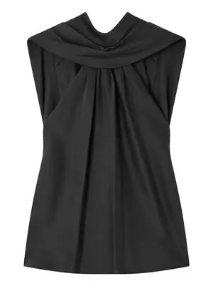 Simkhai Scarlett Cape Blouse - Black