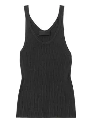 NILI LOTAN Sleeveless Crew Neck Vest - Black