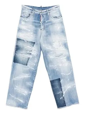Dsquared2 Patchwork Distressed Jeans - Blue