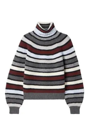 Proenza Schouler Proenza Schouler Danea Striped Cashmere-Blend Turtleneck Sweater Multicolor