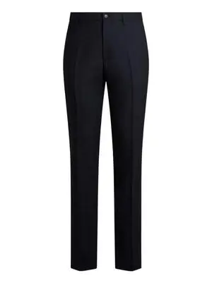 Etro Pleated Tailored Jacquard Trousers - Black
