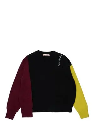 Marni Colorblock Patchwork Sweater - Black