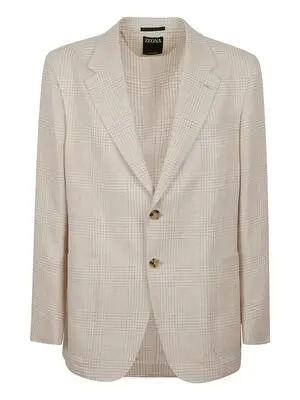 Zegna Checked Single-breasted Blazer - No
