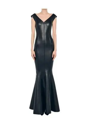 Norma Kamali Grace Fishtail Gown - Black