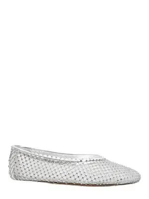 FORTE_FORTE Crystal Mesh Ballet Flats - White